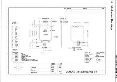 China 1.89-inch TFT LCD Display 320x386 Resolution Fully Laminated Touch Screen Directly Supplied By QSPI Liquid Crystal Screen for sale