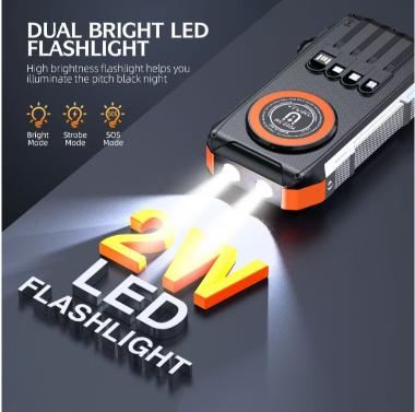 중국 태양광 보조 배터리 22.5W 고속 충전 30000 실제 용량 LED 조명 태양광 입력 전류 판매용