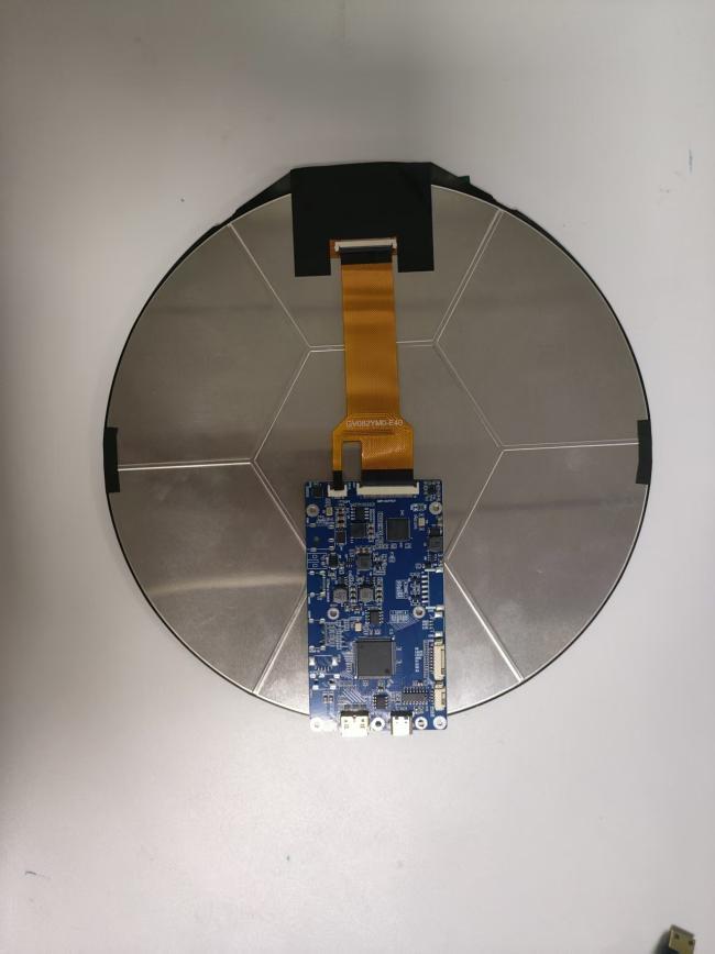 8.2 inch round TFT display side view