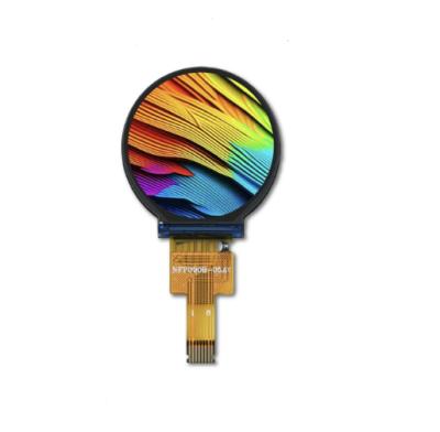 China 0.9 Inch Round TFT Display LCD Screen with 128x128 Resolution and 350cd/m2 Brightness ST7735 Driver for sale