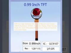 Pantalla LCD TFT redonda de 0.9 pulgadas - 128x128 de alta definición, controlador ST7735, para proyectos electrónicos/pantallas DIY