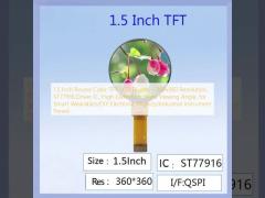0Pantalla de color redonda IPS TFT de alta definición de 99 pulgadas - resolución 128x115, GC9107, pantalla a todo color, gran ángulo de visión, para dispositivos portátiles inteligentes / proyectos electrónicos DIY / paneles de instrumentos industriales