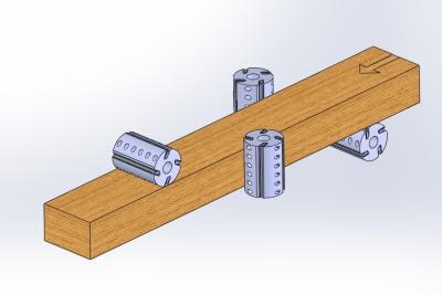 Cina Alta struttura di rigidità della macchina per la lavorazione del legno laterale resistente del modellatore quattro in vendita