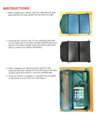 China 10W Black Water-proof Personal Solar Pack, Made your life more convient! for sale