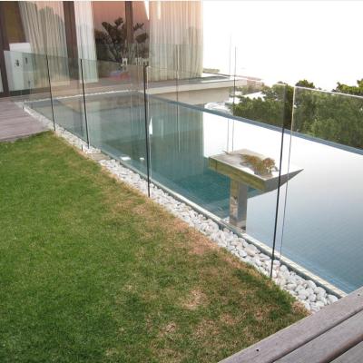 China glass pool fence, u channel glass railing, frameless glass railing for sale