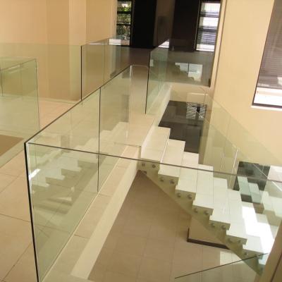 China frameless glass balustrade,u channel glass railing, indoor glass railing for sale