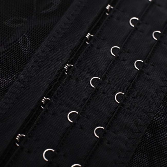 black Waist Shapers Hook And Eye Button detial