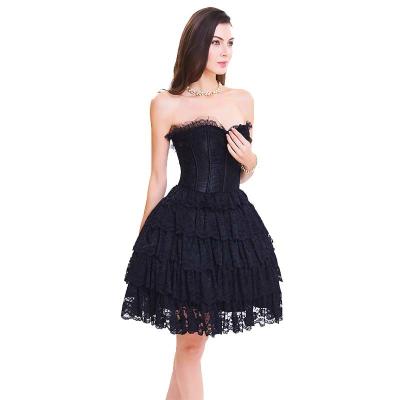Cina Vestito disossato floreale d'allacciatura dal Bustier della limatrice del corpo di Overbust del raso superiore del corsetto delle donne in vendita