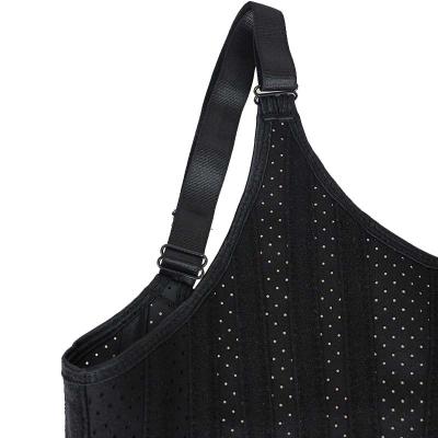 China In te ademen Holle Regelbare Riem 25 Staalbeenderen MH1879 van Vest Black With van de Tailletrainer Te koop