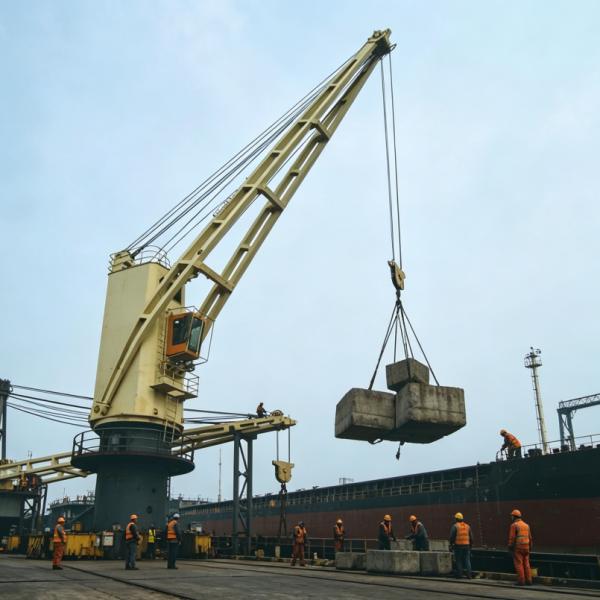 Quality Wire Rope Luffing Crane, Fixed Marine/Port Crane with Full Load Luffing for sale