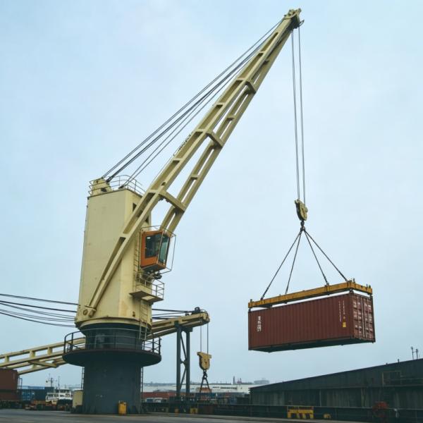 Quality Wire Rope Luffing Crane, Fixed Marine/Port Crane with Full Load Luffing for sale