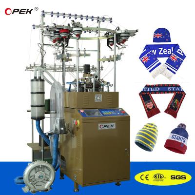 China OPEK Automatic Jacquard Football Fan Scarf Making Machine for sale