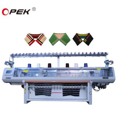China Fully Automatic 80 Inch Polo T-shirt Fashion Pattern Collar Knitting Machine Single System Knitting Machine for sale