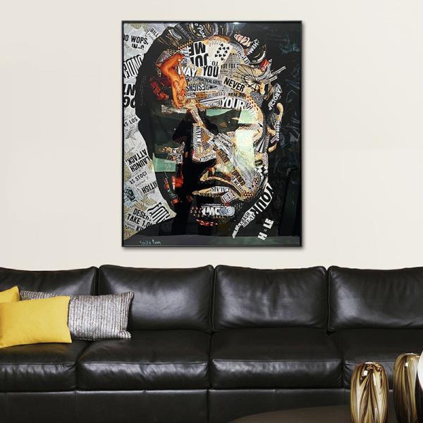 Quality 6 Color Portrait Crystal Porcelain Painting On Acrylic Graffiti Art Wall Decor for sale