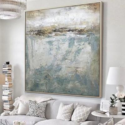 China Contemporary Large Hand Painted Abstract Oil Painting on Canvas for Living Room Print Method 6 color Subjects LANDSCAPE for sale