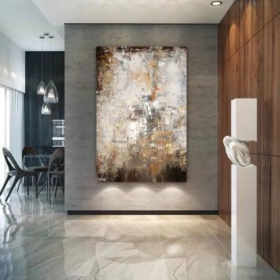 Cina 100% realizzato a mano originale Abstract Custom Oil Painting Canvas Arte moderna dipinta a mano in foglio d'oro 6 colori Metodo di stampa NO Frame in vendita