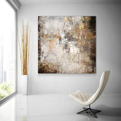 Cina 100% realizzato a mano originale Abstract Custom Oil Painting Canvas Arte moderna dipinta a mano in foglio d'oro 6 colori Metodo di stampa NO Frame in vendita