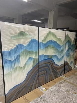 Cina 6 Stampa a colori Natura morta astratta Arte murale 3D Pittura murale a cornice fatta a mano Arredamento domestico in vendita