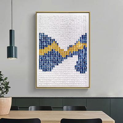 Cina Pittura 3D su misura con mezzi misti di lusso leggero rilievo artigianale di parete 6 colori in vendita