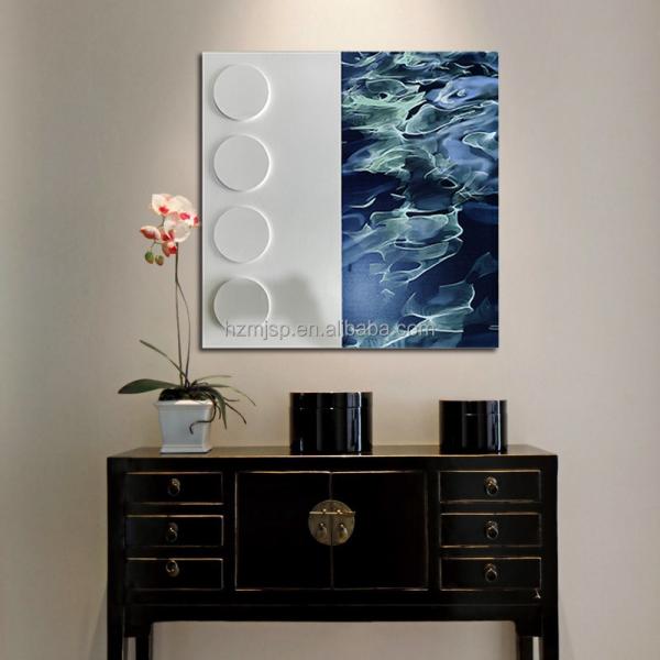 Quality 3D Wood Mixed Media Artwork Modern Wall Art Painting 6 Color Customized for sale