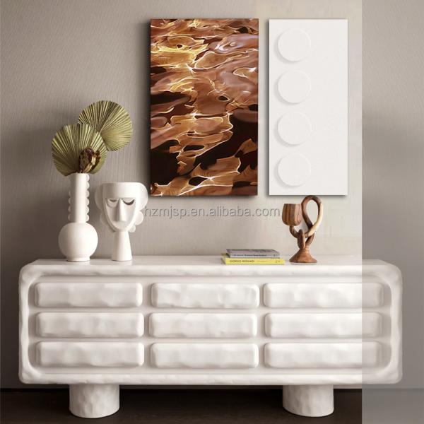 Quality 3D Wood Mixed Media Artwork Modern Wall Art Painting 6 Color Customized for sale