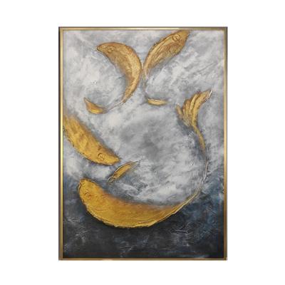 Cina Metodo di stampa a 6 colori su misura Fogli d'oro Paesaggio Arte murale Pittura 3D Tessitura Arte per la decorazione domestica personalizzata in vendita