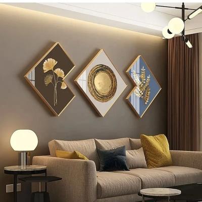 China Quadro de alumínio porcelana de cristal pintura de parede arte estilo japonês para decoração de sala de estar à venda