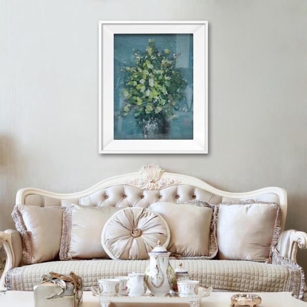 Quality Hand Painted Flowers Canvas Painting Modern Color Knife Oil Painting for Living for sale