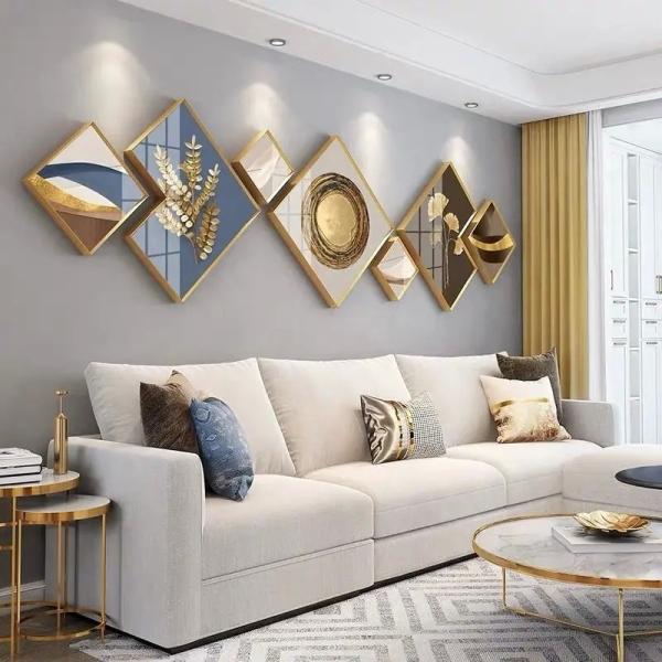 Quality Aluminum Frame Crystal Porcelain Painting Wall Art Japanese Style For Living for sale