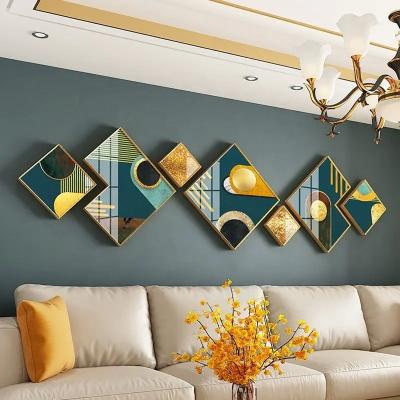 China Quadro de alumínio porcelana de cristal pintura de parede arte estilo japonês para decoração de sala de estar à venda