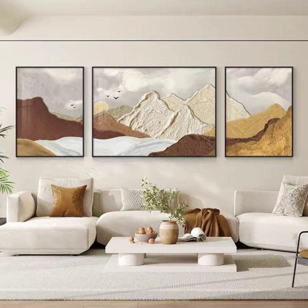 Quality Customized Home Decor Wall Art Painting Hand Painted Landscape Sunset Mountain for sale
