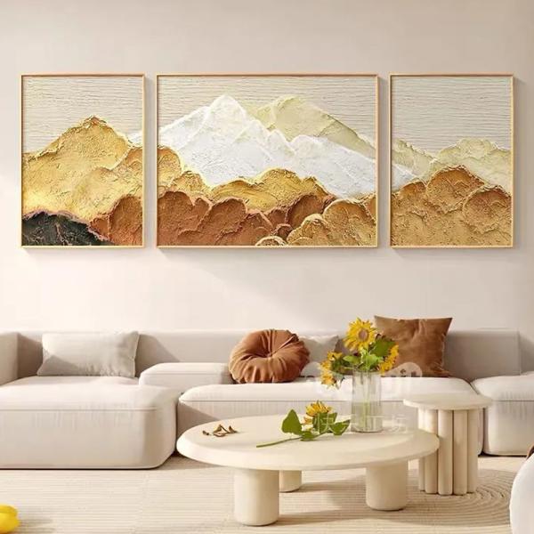 Quality Customized Home Decor Wall Art Painting Hand Painted Landscape Sunset Mountain for sale