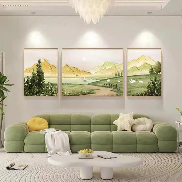 Quality Customized Home Decor Wall Art Painting Hand Painted Landscape Sunset Mountain for sale