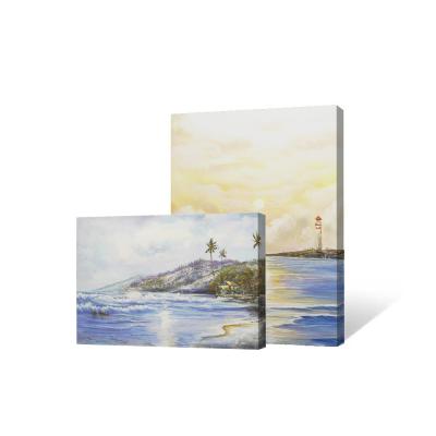 Cina Dimensioni personalizzate Verniciatura a olio dipinta a mano Decorazione murale moderna Arte Barca a vela Paesaggio marino Tessitura in vendita
