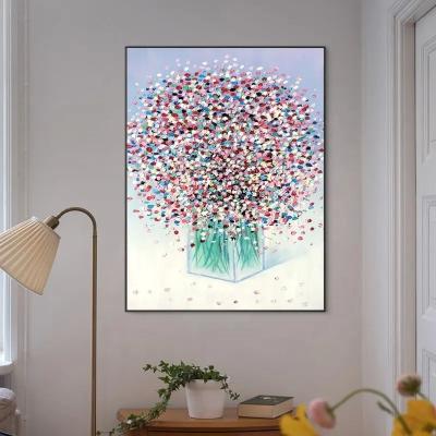 Cina Dipinto a mano colore di fiori immagine tela dipinto ad olio di parete appesa Decorazione per la casa Decorazione della parete in vendita