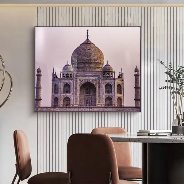 Quality Moroccan Style Vintage Taj Mahal Wall Art Canvas Wall Painting For Home Office for sale