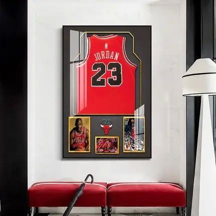 Quality Aluminum Alloy Crystal Porcelain Painting Oil Painting Wall Art With HD NBA Star for sale