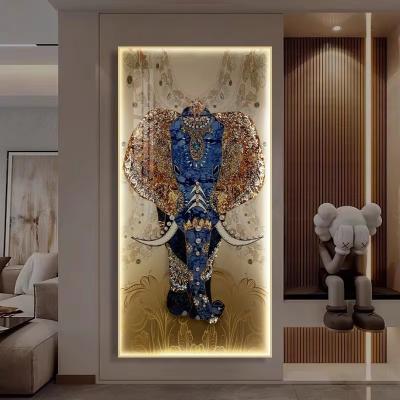 Cina High End Led Parete Decorativa Vetro Parete Arte Animali Arte Lavoro di cristallo Pittura di porcellana in vendita