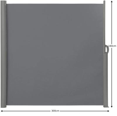 China Side Awning, Full Aluminium Frame, 160x300 CM, Light Grey, Side Canopies, For Garden Backyark for sale