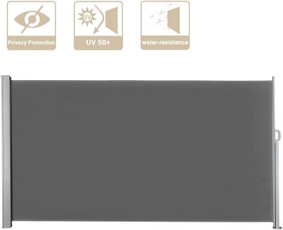 China Privacy Screen Iron Side Awning 1.6*3m Light Grey Polyester for sale