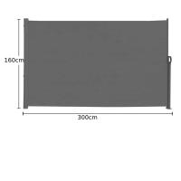 China Privacy Screen Iron Side Awning 1.6*3m Light Grey Polyester for sale