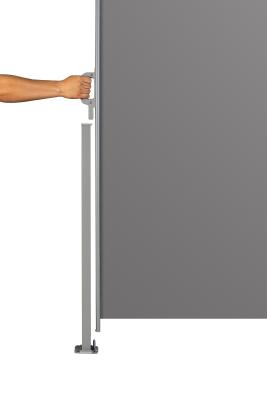 China Iron Side Awning 1.8*3m Dark Grey Polyester, Privacy Screen For Garden for sale