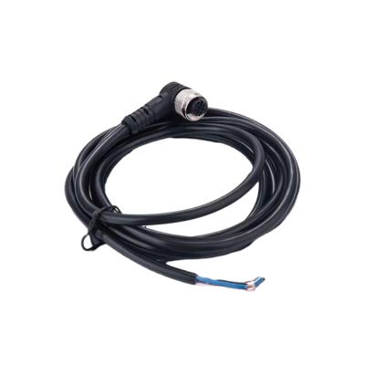 Cina Maschio di lunghezza del cavo 100cm di Phoenix M12 della vite di metallo al nero femminile con la copertura di PVC in vendita