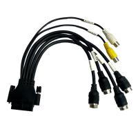 China Customized M12 To RCA Overmolding Cable Assemblies Screw Locking Black Color for sale