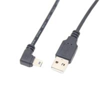 China USB 2.0 Male USB Charging Data Cable Mini With Right Angle Connector for sale