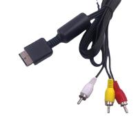 China Custom Gamecube Audio Video Cable , RCA Composite Cable For Sony PS2 for sale