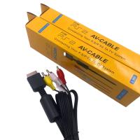 China Custom Gamecube Audio Video Cable , RCA Composite Cable For Sony PS2 for sale