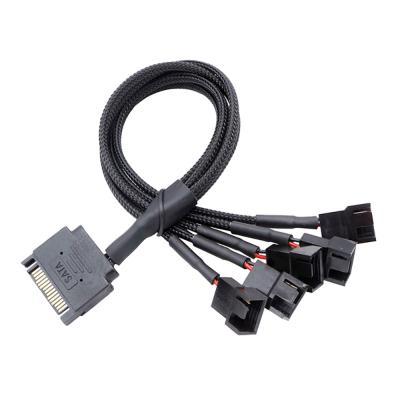 China 2.54mm Pitch Amp Conector Cable Assemblies Alumínio Folha Shielded Arnese de fio para PC Ventilador à venda