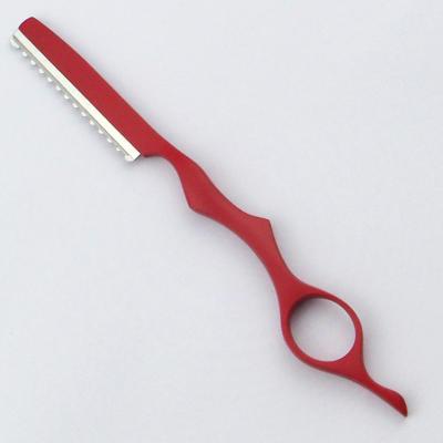 China Red Color 6.5inch Hair Cutting Razor / Professional Hair Cutting Tools for sale