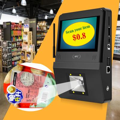 Cina Verificatore self-service Android OS da 5 pollici con scanner di codici a barre 2D /Retail ROHS certificato in vendita